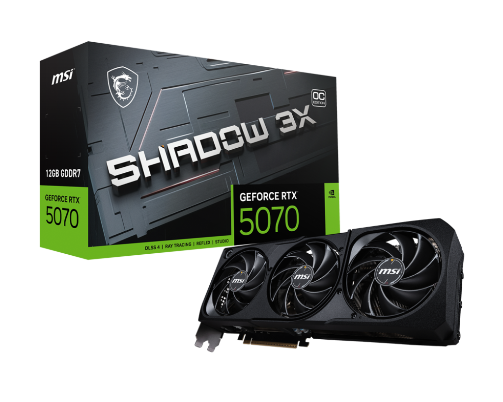 MSI Grafikkarte GeForce RTX 5070 12G SHADOW 3X OC – MSI e-Shop ...